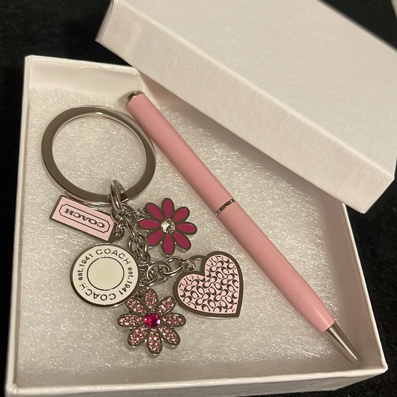 Coach | Accessories | Coach Keychain And Pen Set | Poshmark